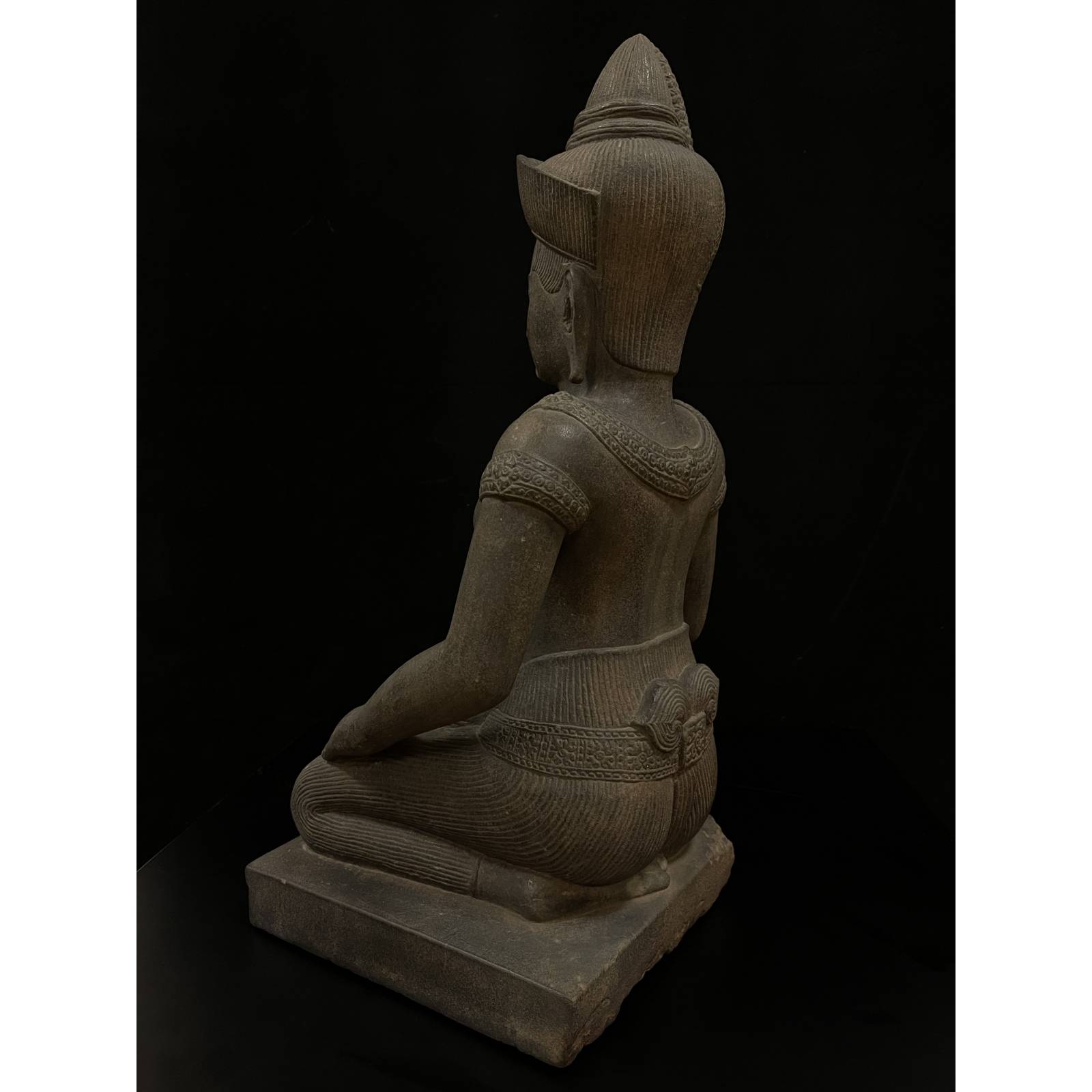 Hardstone of squatting Ardhanarishvara a composite androgynous form of ...