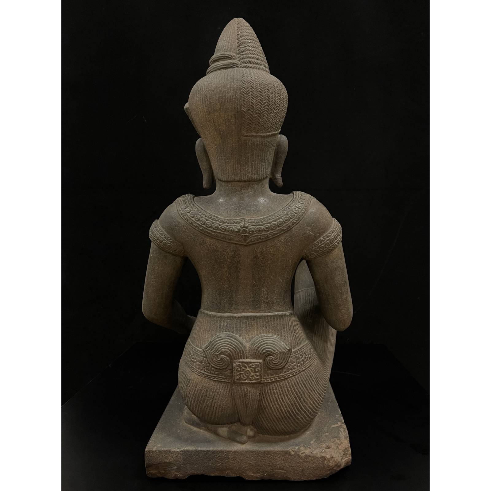 Hardstone of squatting Ardhanarishvara a composite androgynous form of ...